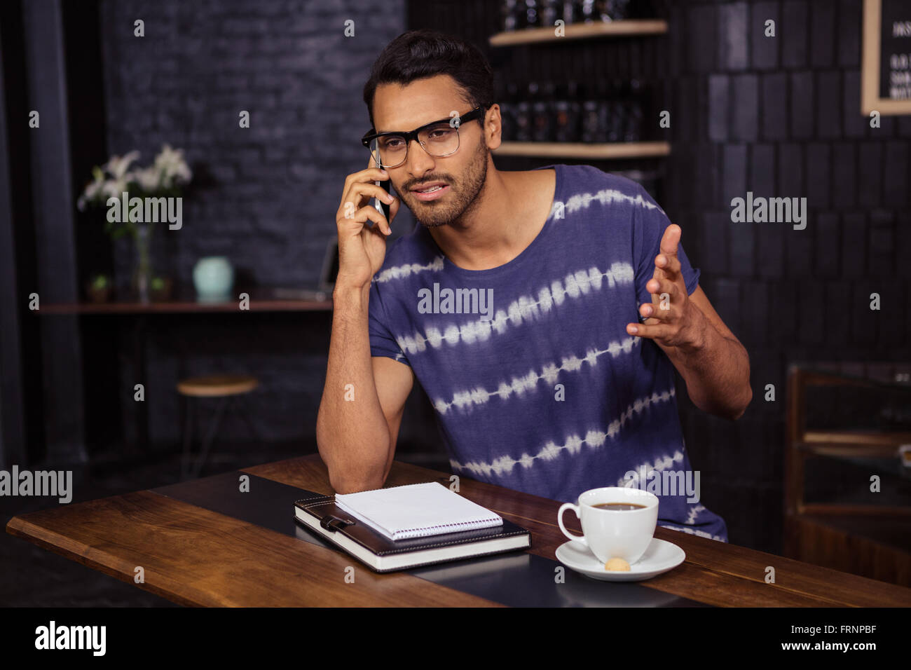 Man making a phone call Stock Photo - Alamy