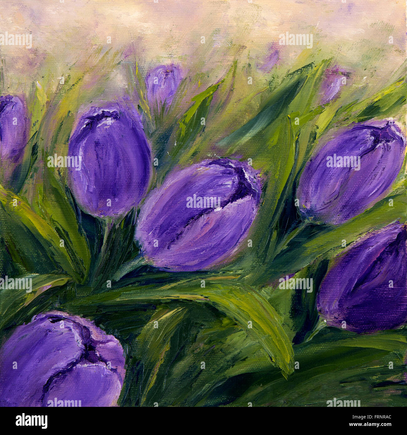 Single Tulip Flower Painting