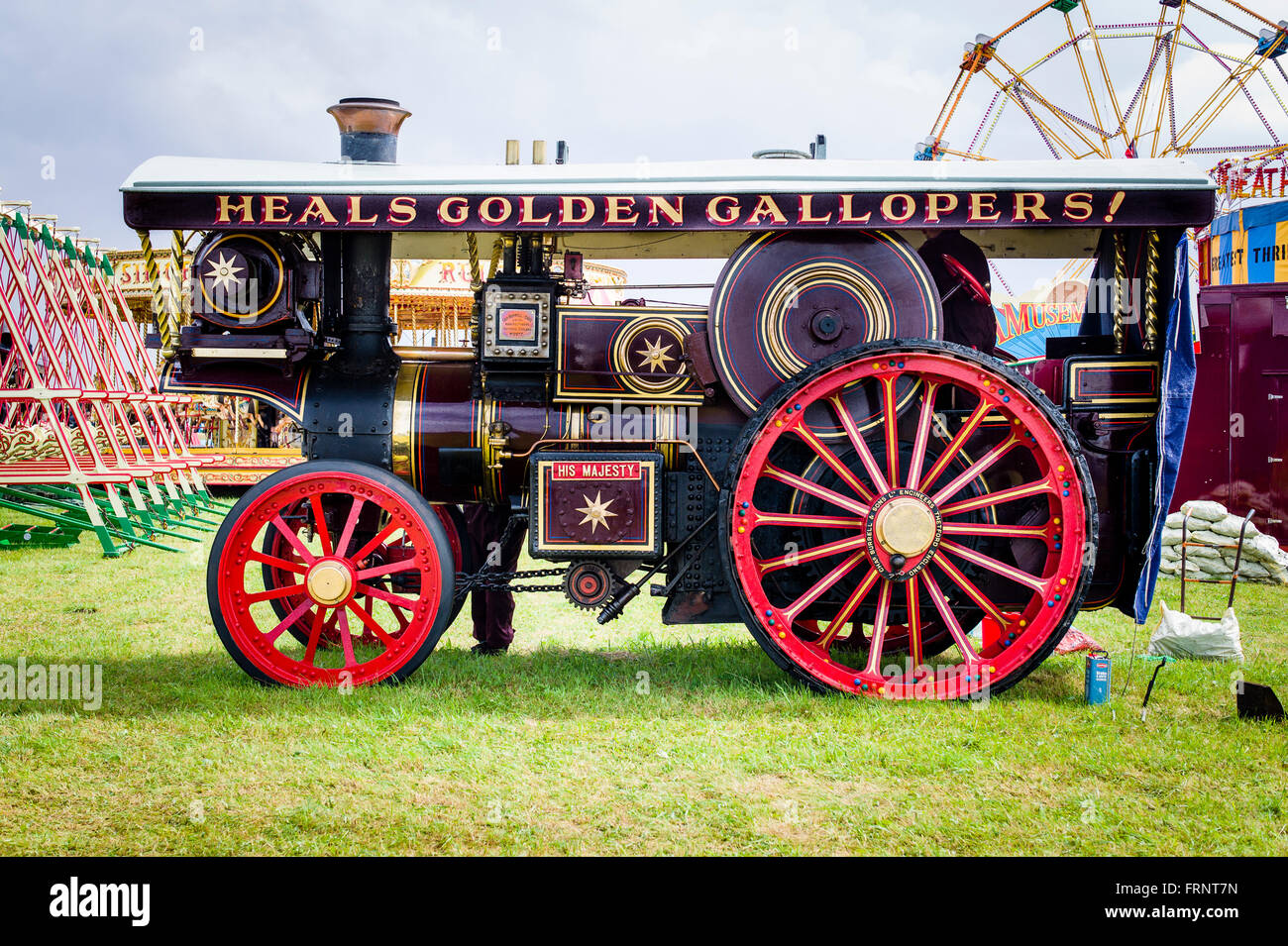 Over 100 years old Burrell steam showman's engine called HIS MAJESTY at ...