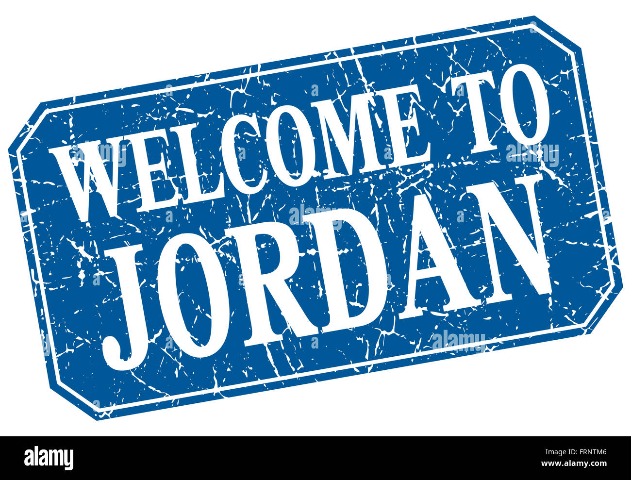 welcome to Jordan blue square grunge stamp Stock Photo - Alamy