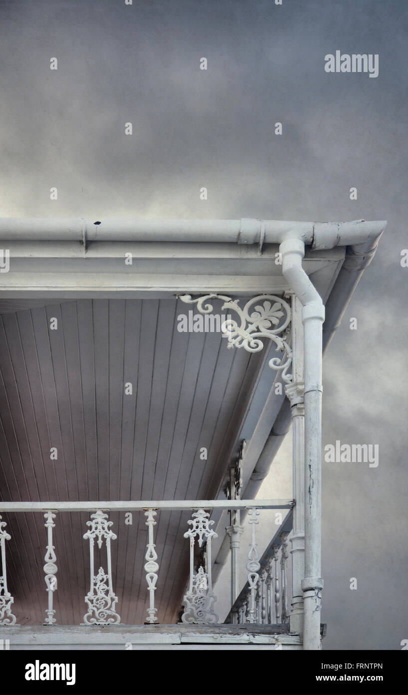 Colonial Wrought Balcony Stock Photo - Alamy