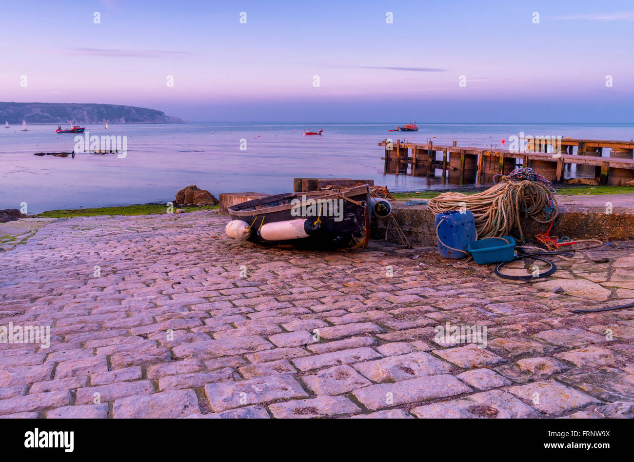 Swanage Lifeboat Area Stock Photo - Alamy