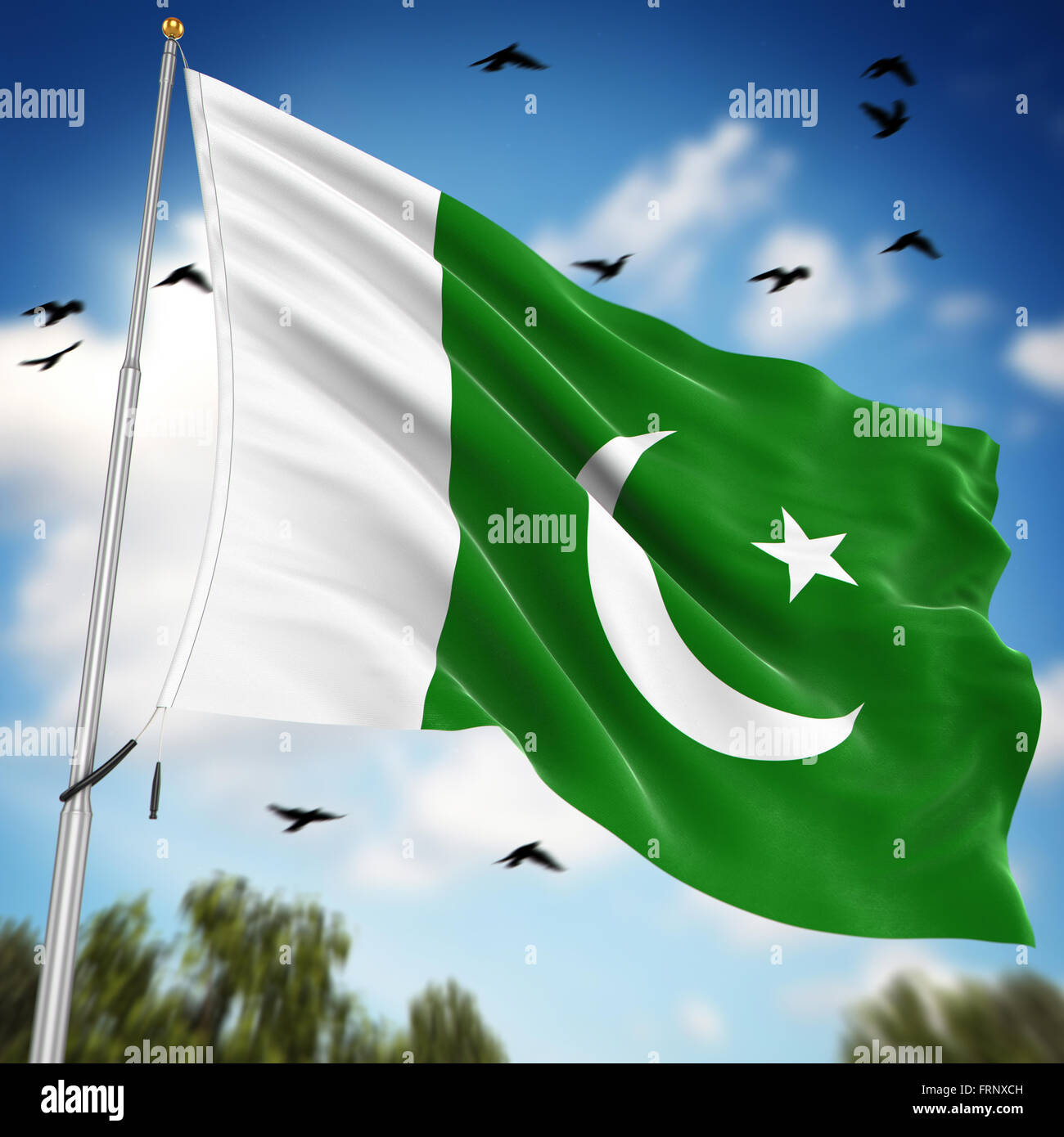3d pakistan flag hi-res stock photography and images - Alamy