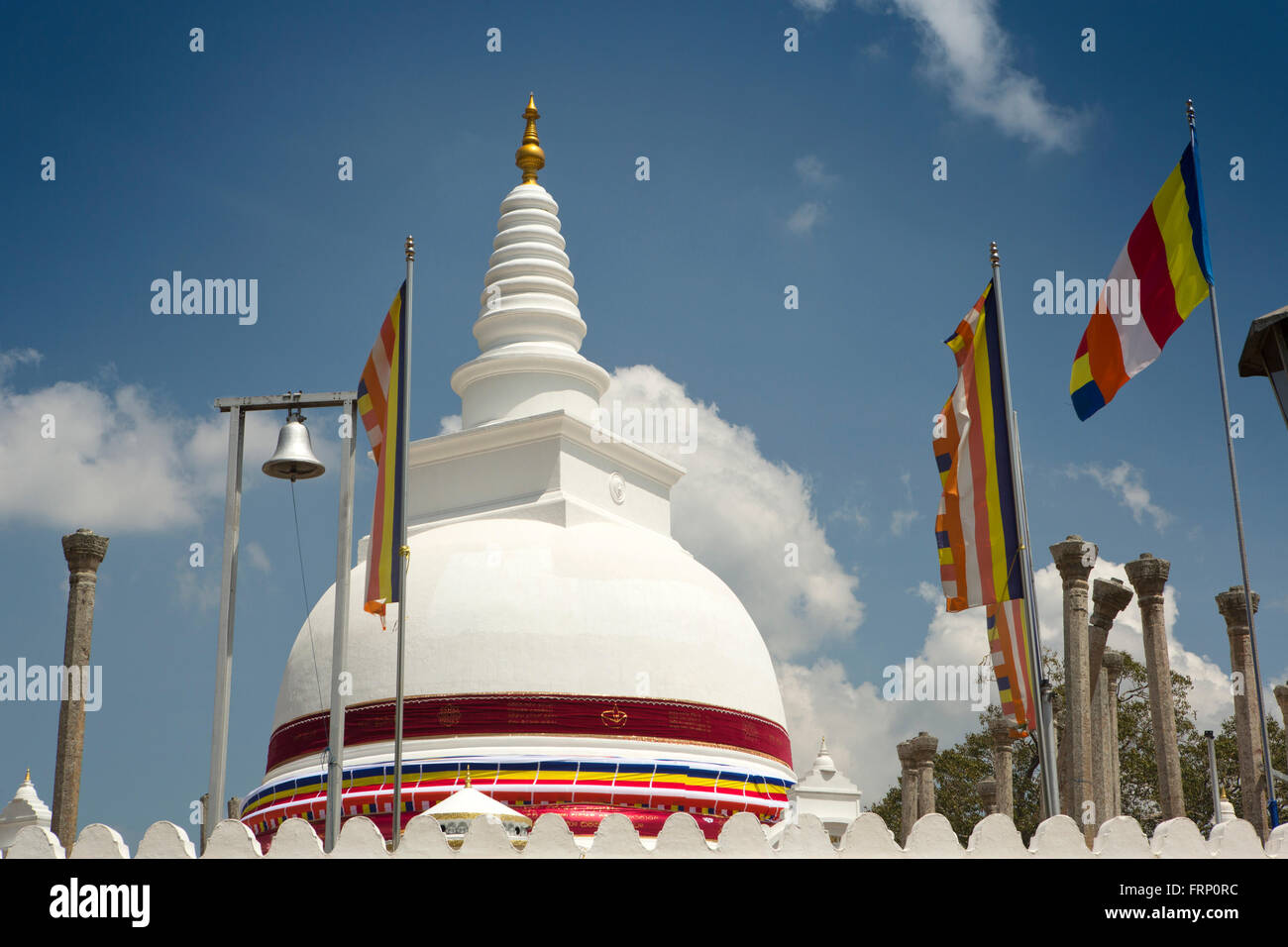 Sri Lanka, Anuradhapura, Thuparamaya Theravada Buddhist Dagoba, site of ...