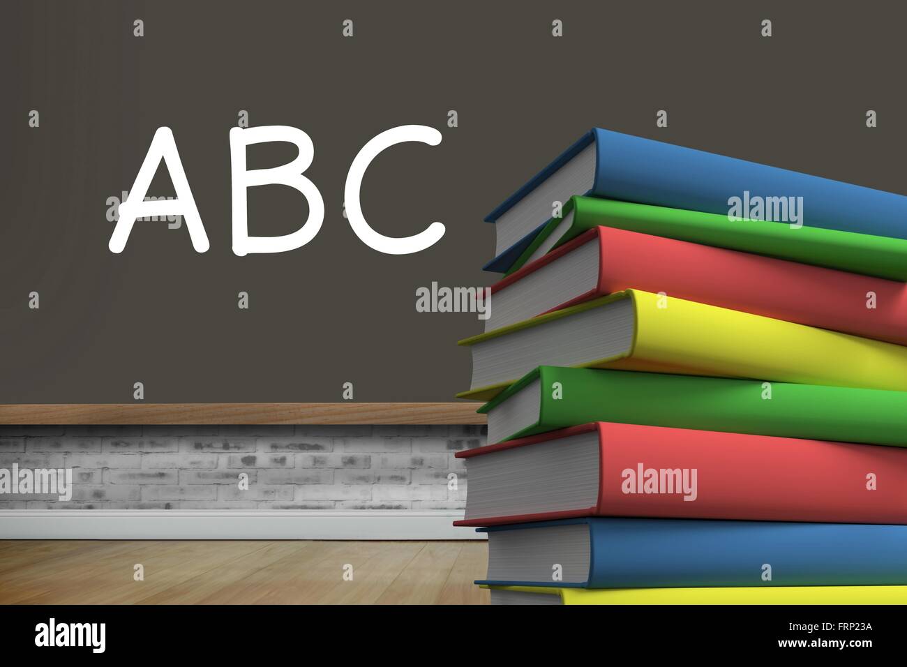 ABC on blackboard in classroom Stock Photo - Alamy