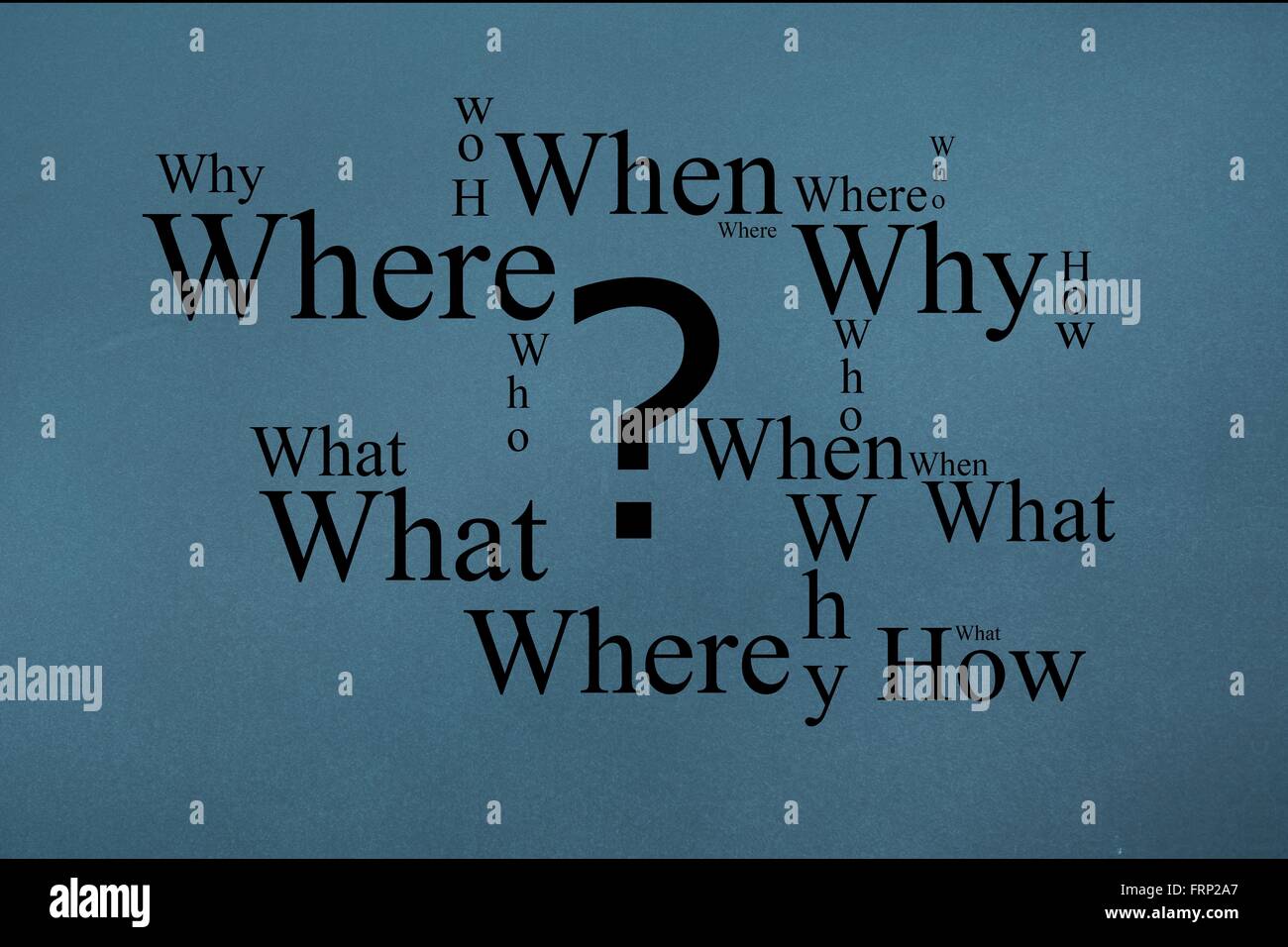 Question mark and words Stock Photo - Alamy