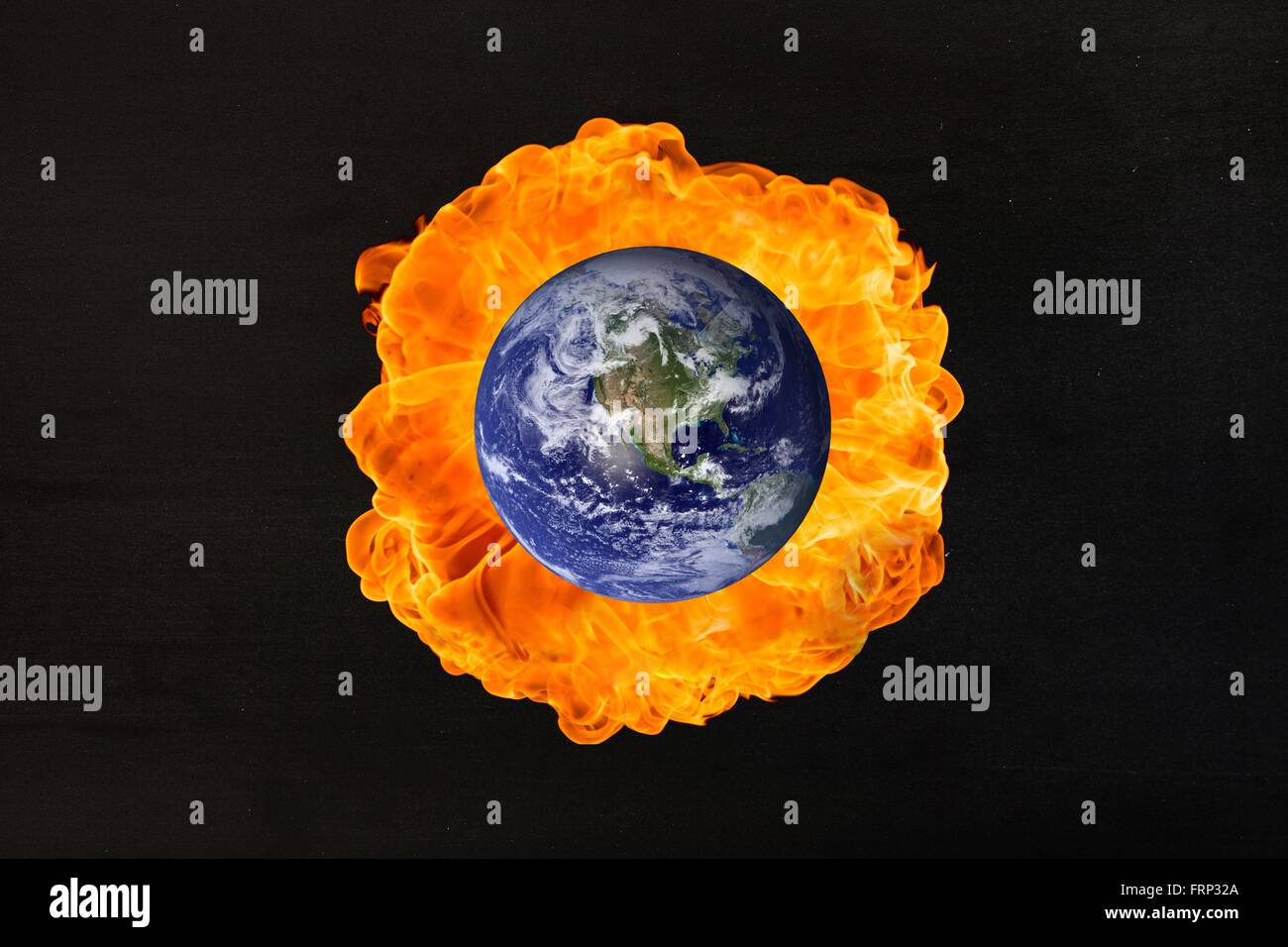 Planet earth in flames hi-res stock photography and images - Alamy