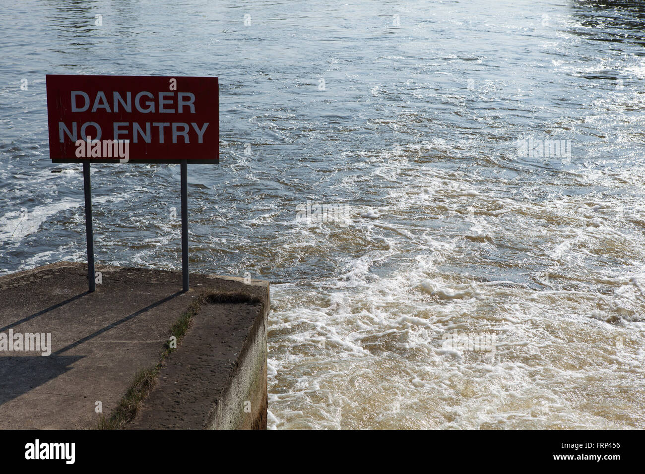 Weir sign danger hi-res stock photography and images - Alamy