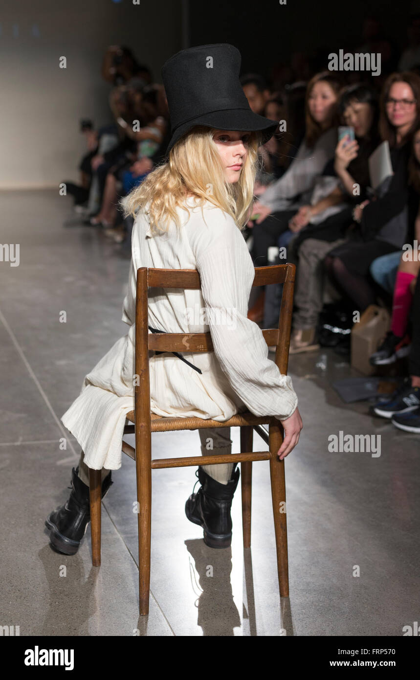 New York, NY USA - March 12, 2016: Young model walks runway for Little ...
