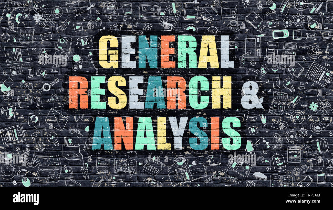 General Research and Analysis in Multicolor. Doodle Design Stock Photo ...