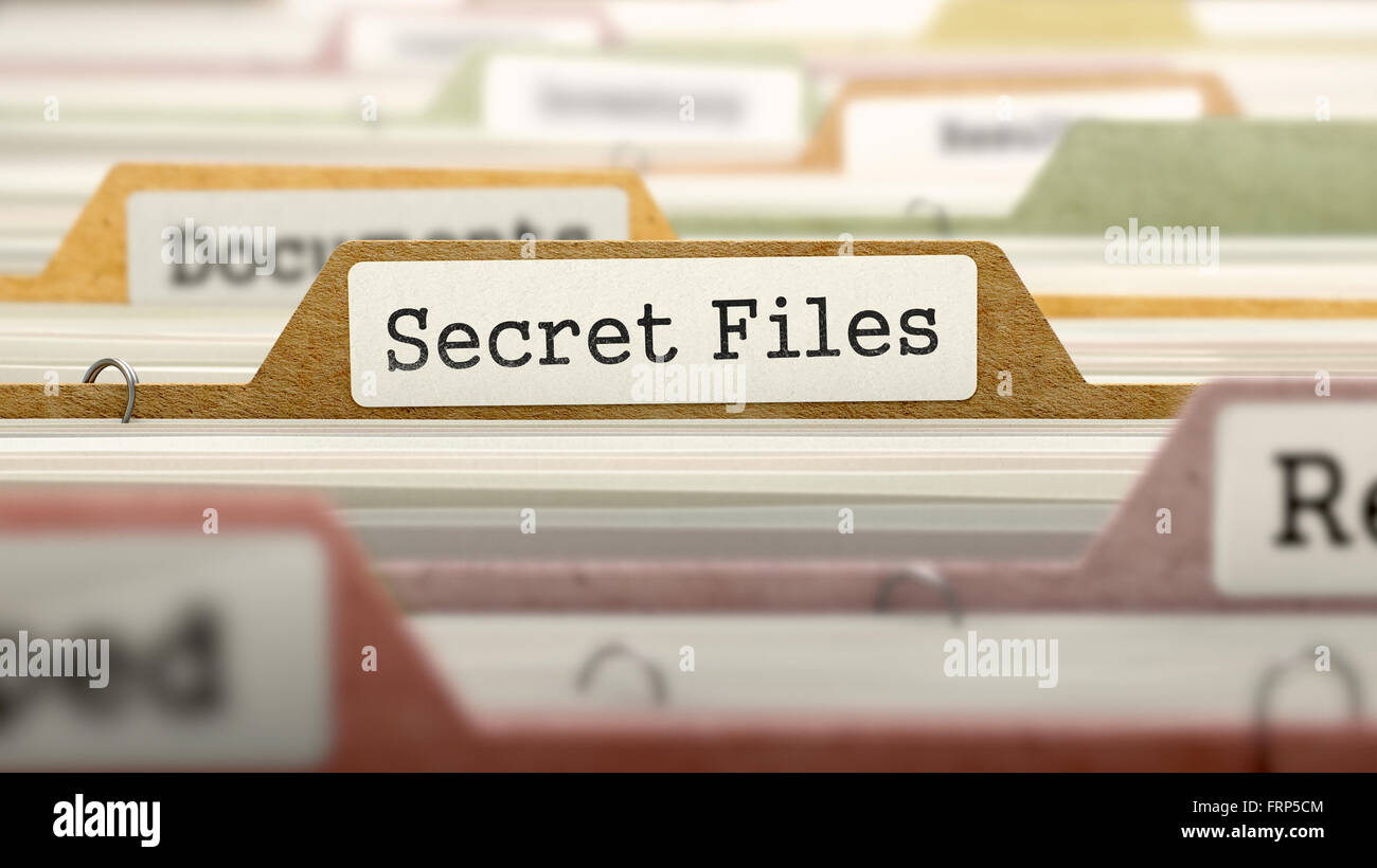 Secret Files on Business Folder in Catalog Stock Photo - Alamy