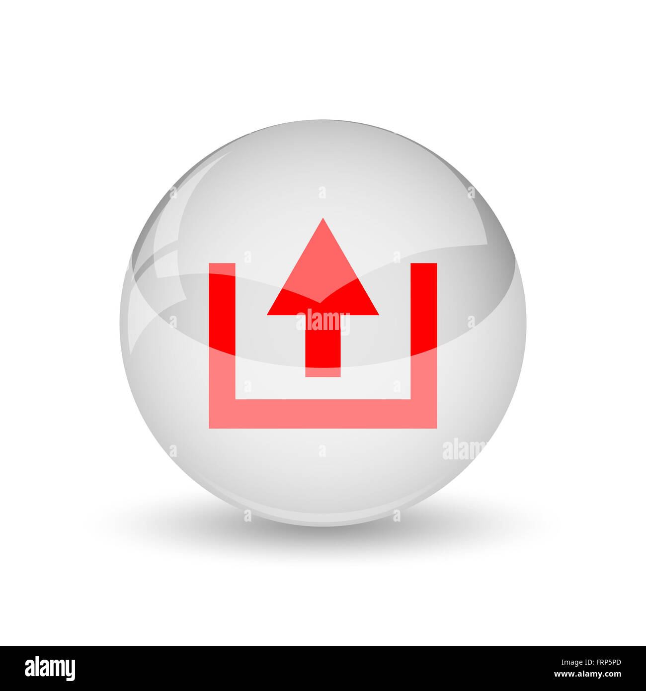 Upload icon. Internet button on white background Stock Photo - Alamy