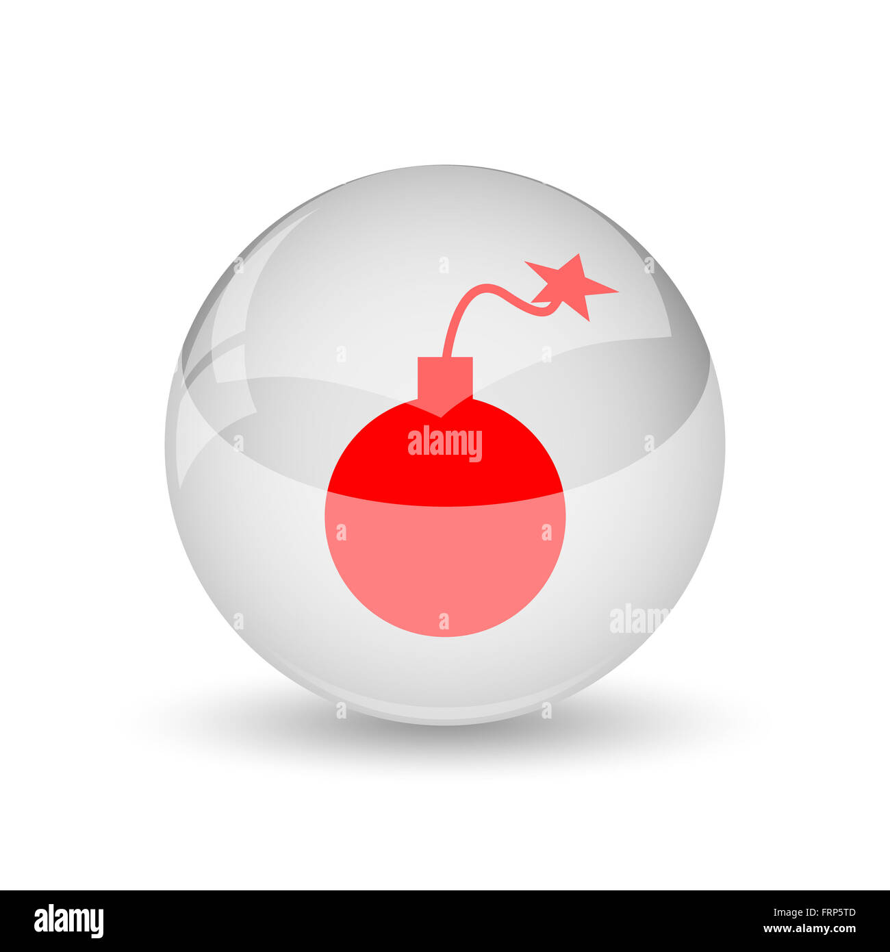 Bomb icon. Internet button on white background Stock Photo - Alamy