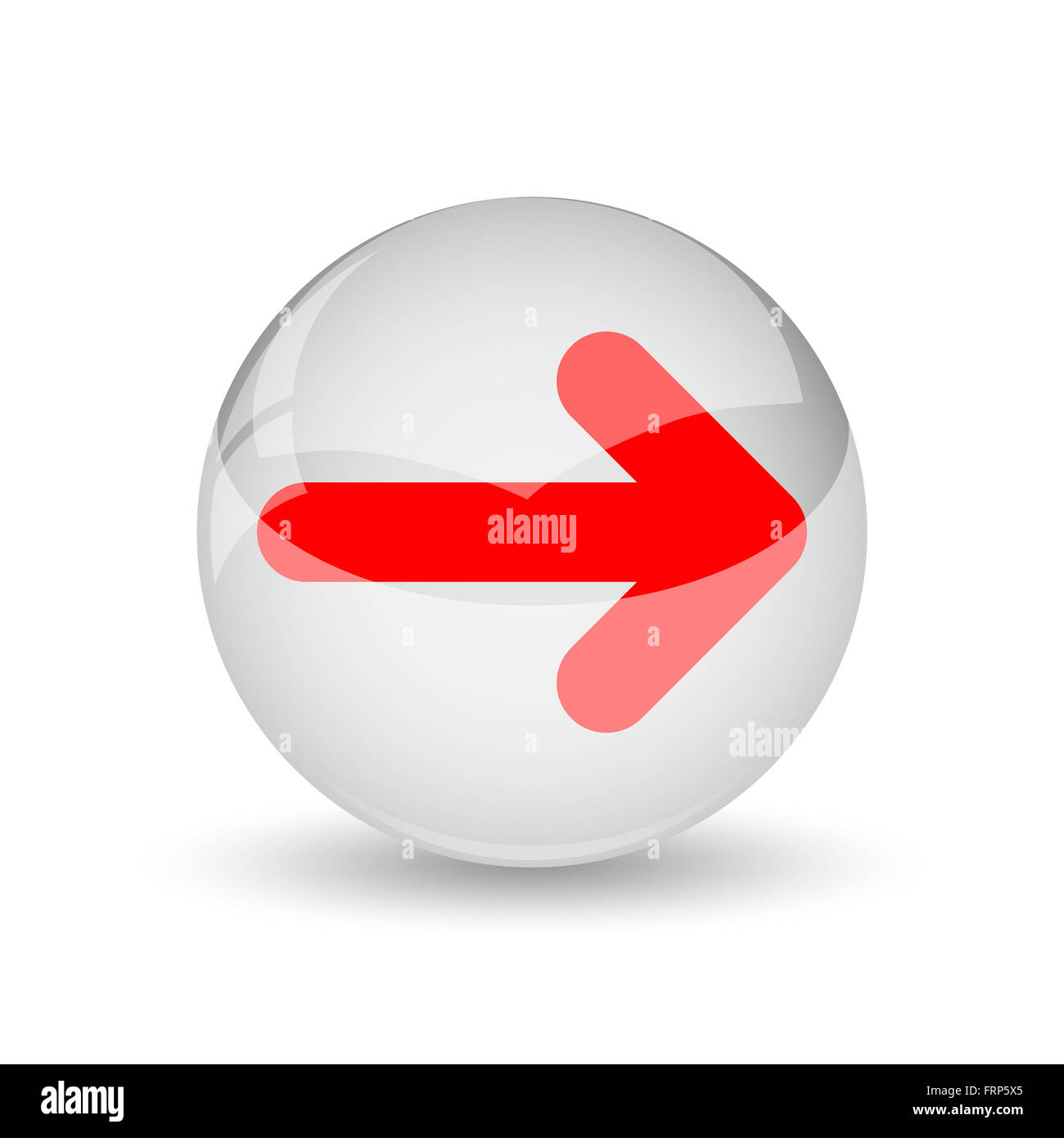 Right arrow icon. Internet button on white background Stock Photo - Alamy
