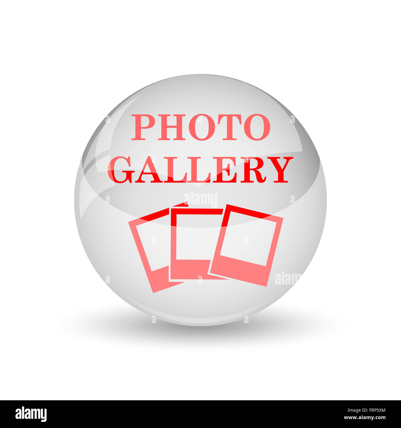 Photo gallery icon. Internet button on white background Stock Photo - Alamy