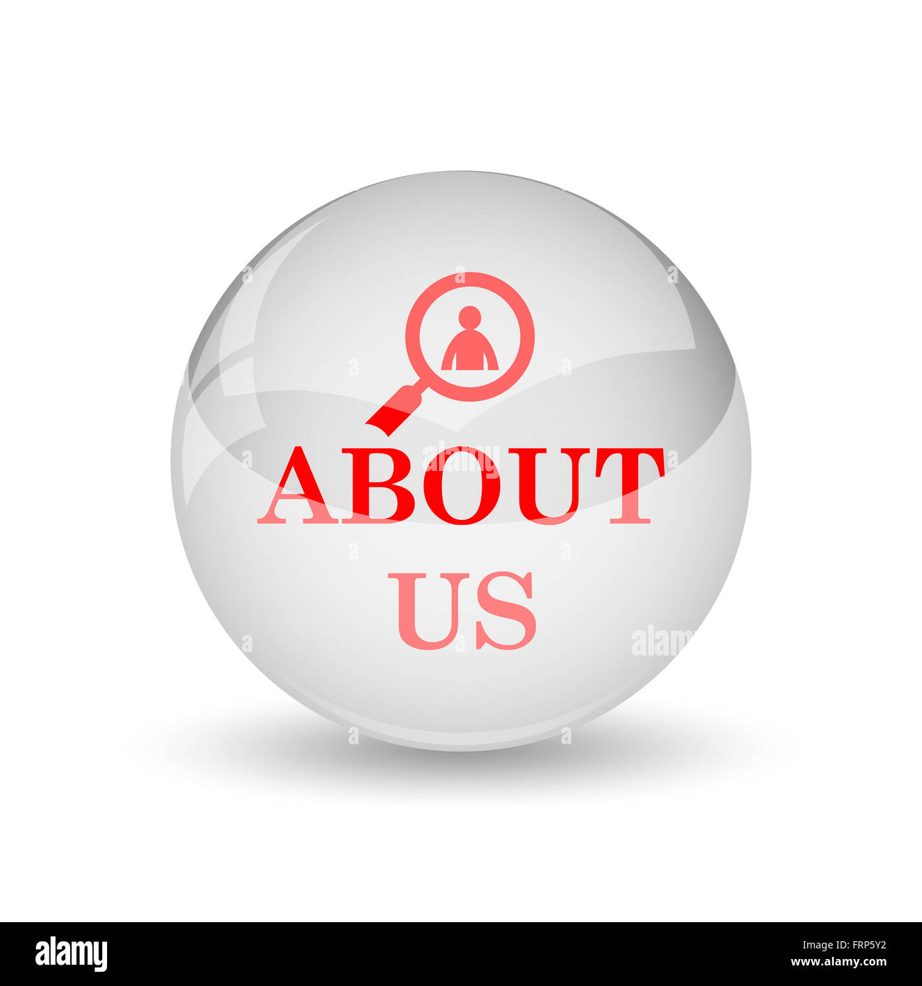 About us icon. Internet button on white background Stock Photo - Alamy