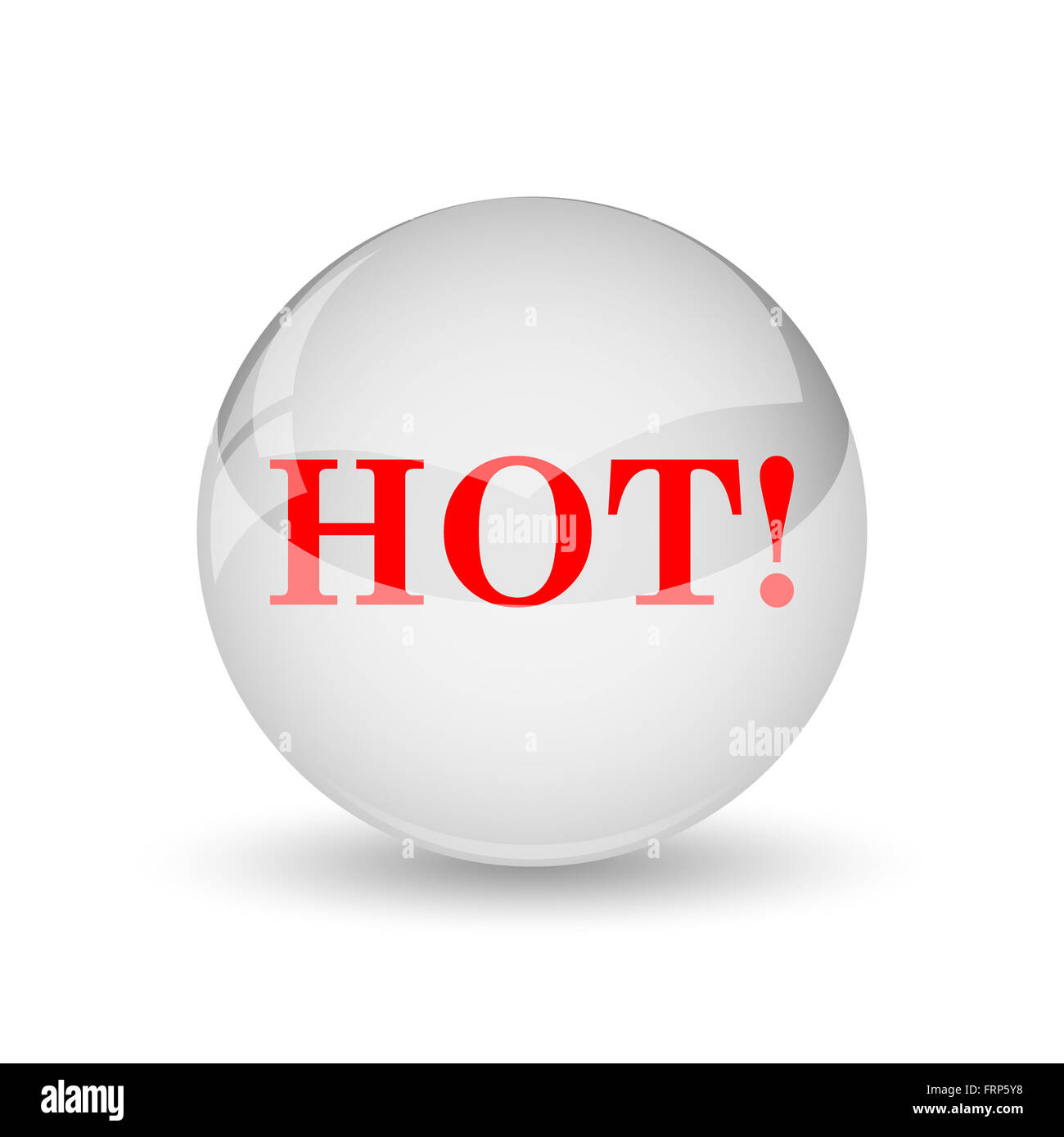 Hot icon. Internet button on white background Stock Photo - Alamy