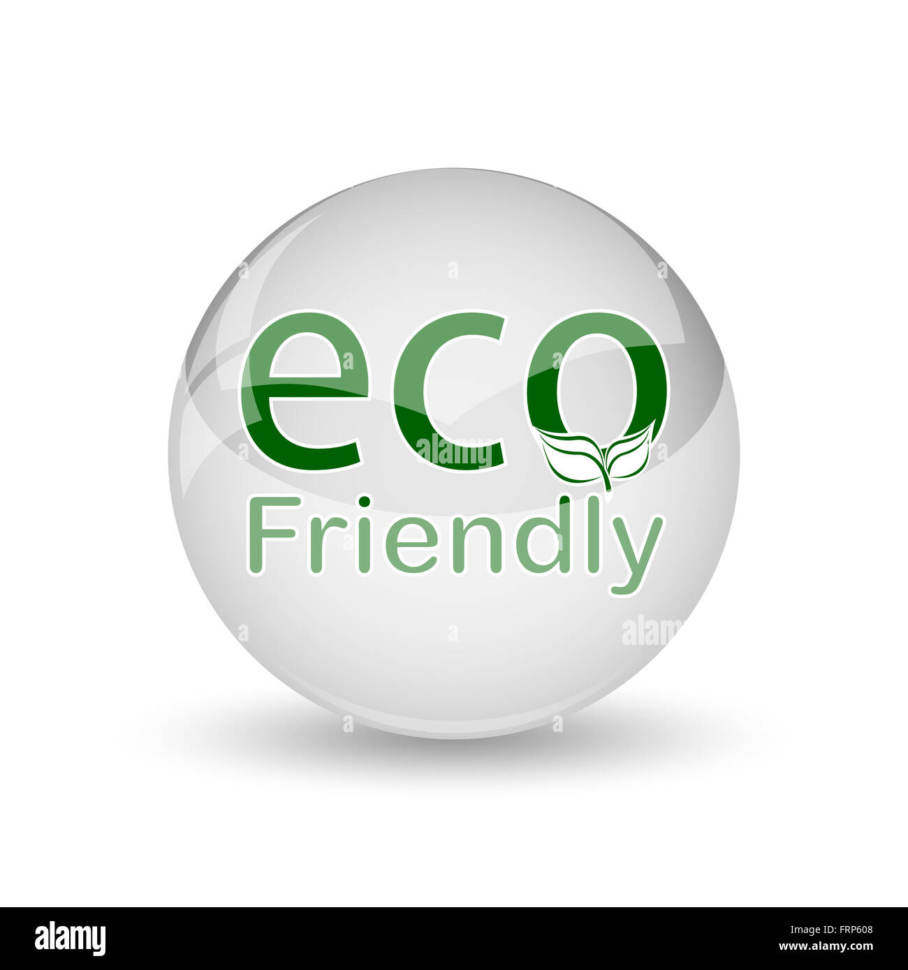 Eco Friendly icon. Internet button on white background Stock Photo - Alamy