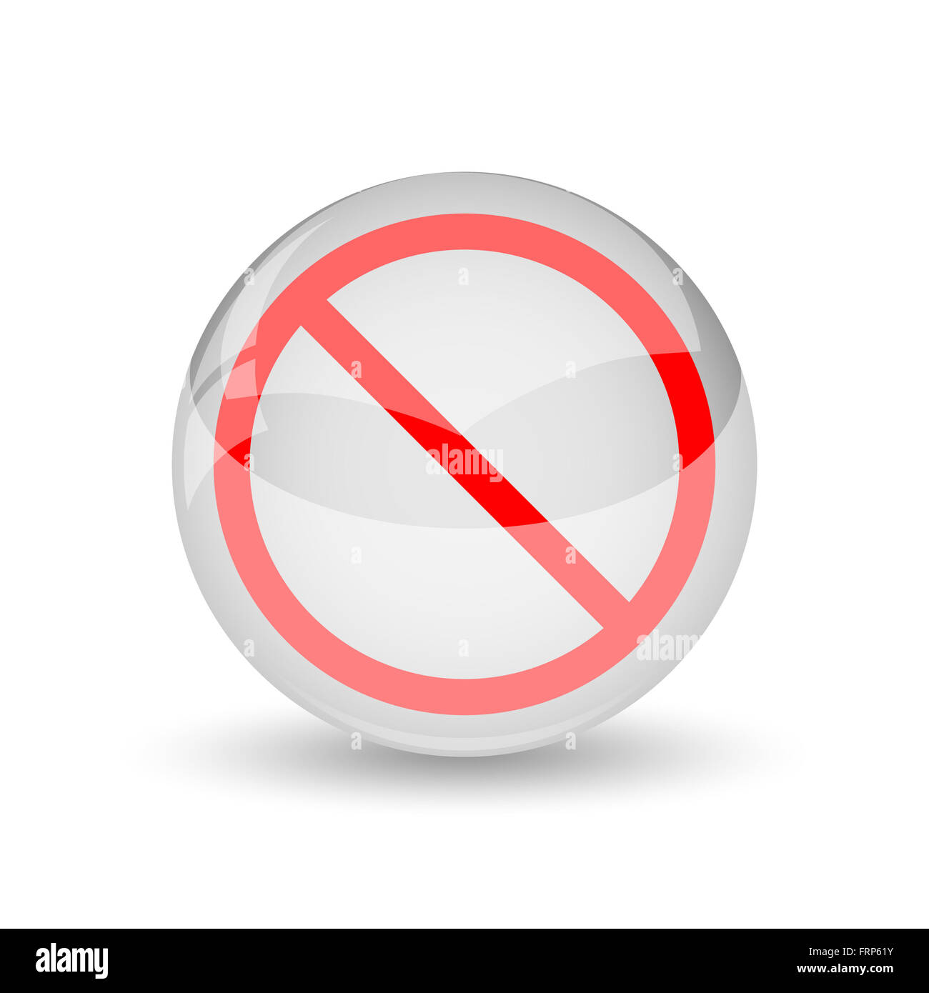Forbidden icon. Internet button on white background Stock Photo - Alamy