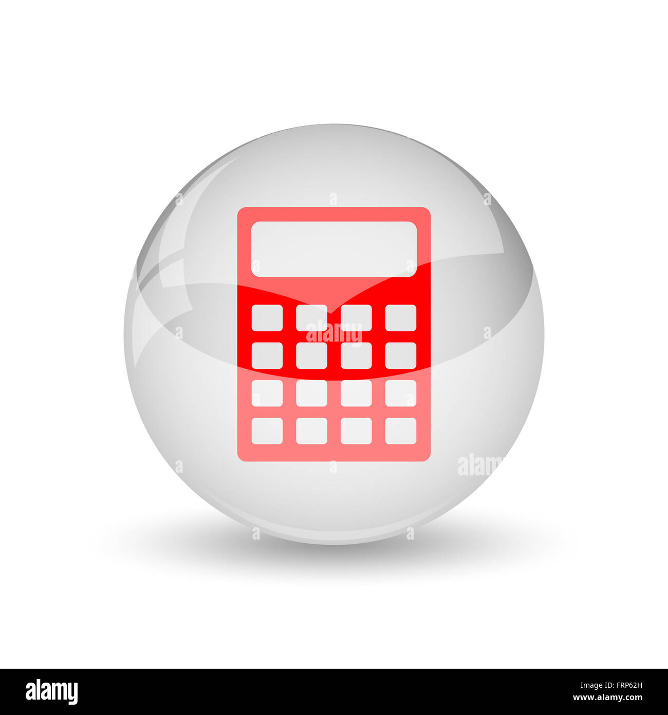 Calculator icon. Internet button on white background Stock Photo - Alamy