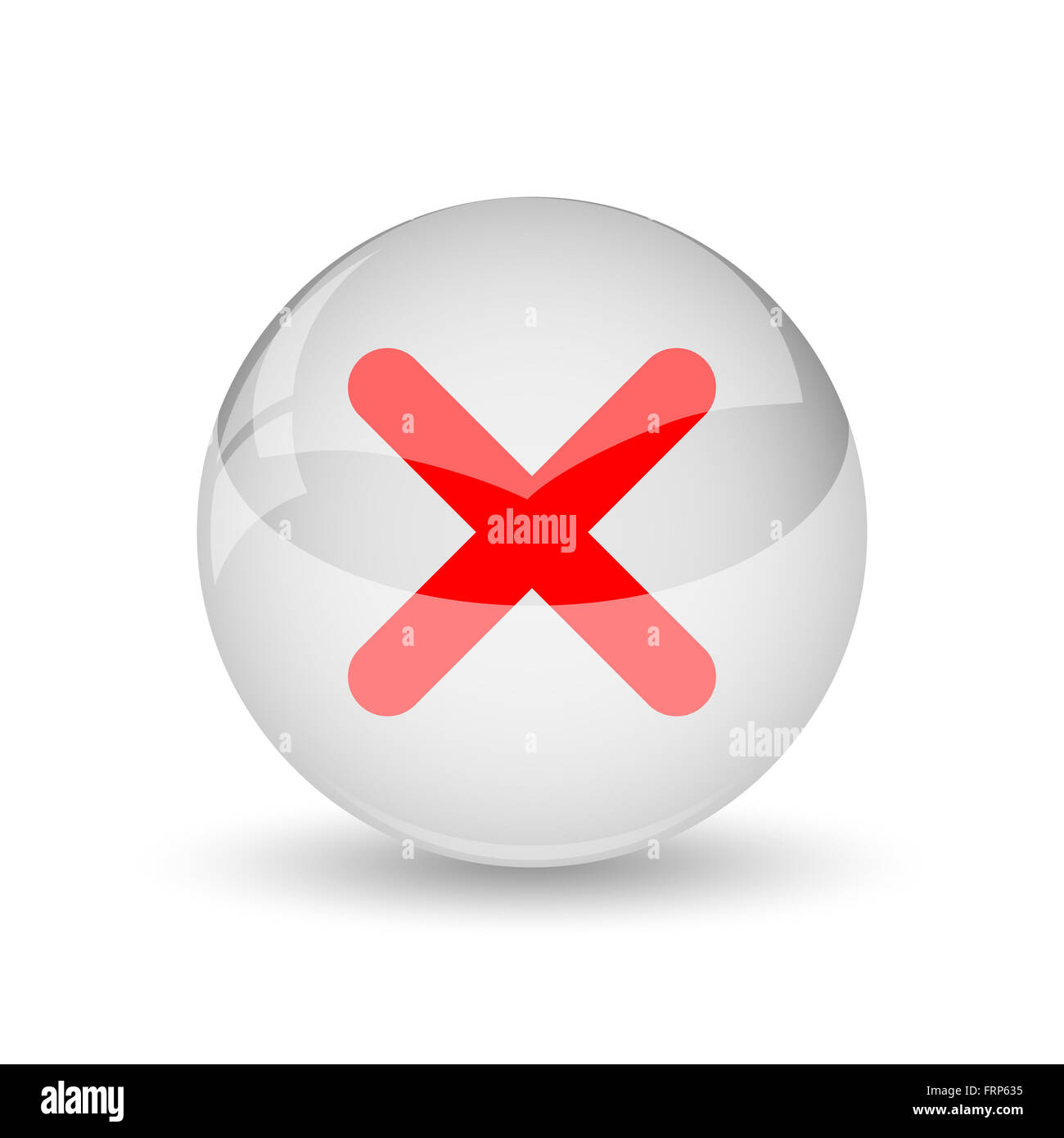 X close icon. Internet button on white background Stock Photo - Alamy