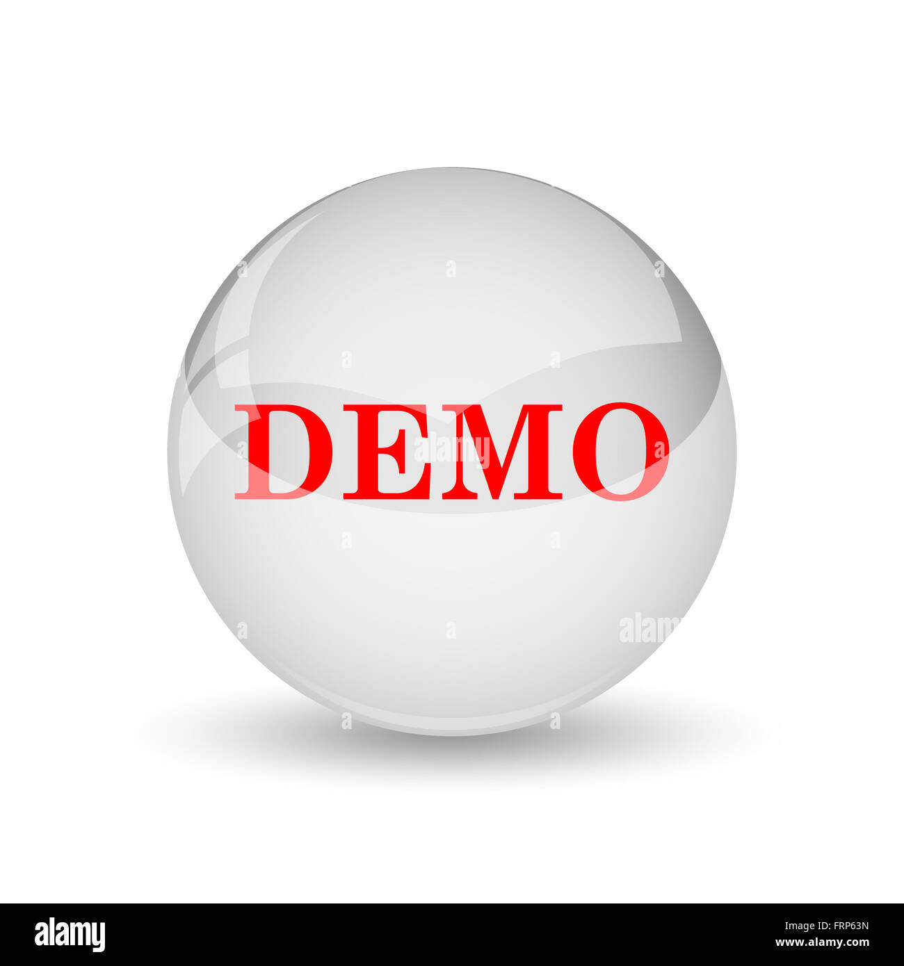 Demo icon. Internet button on white background Stock Photo - Alamy
