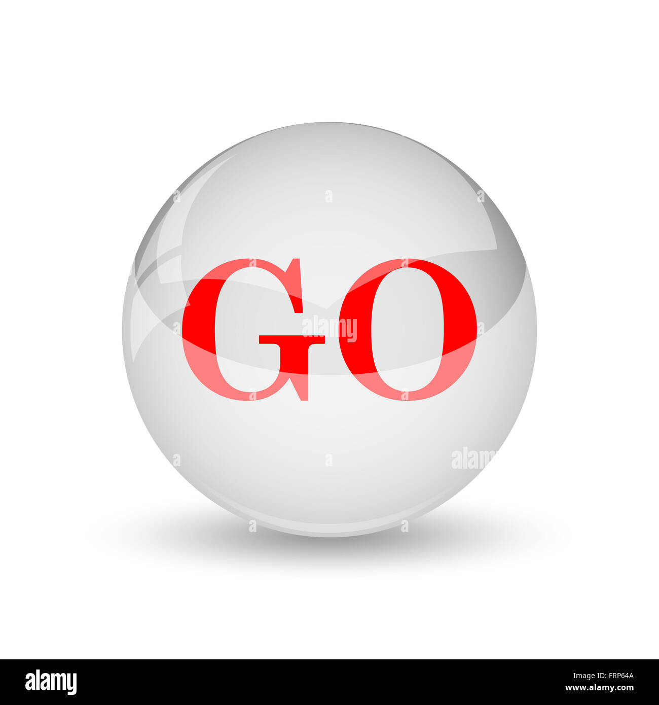 GO icon. Internet button on white background Stock Photo - Alamy