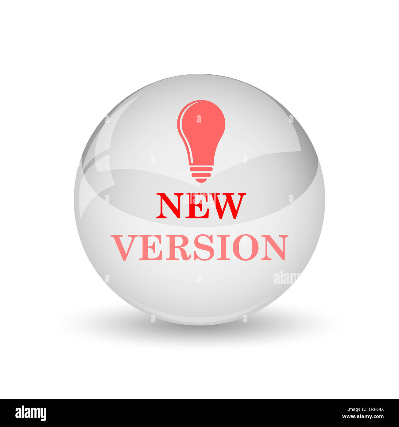 New version icon. Internet button on white background Stock Photo - Alamy