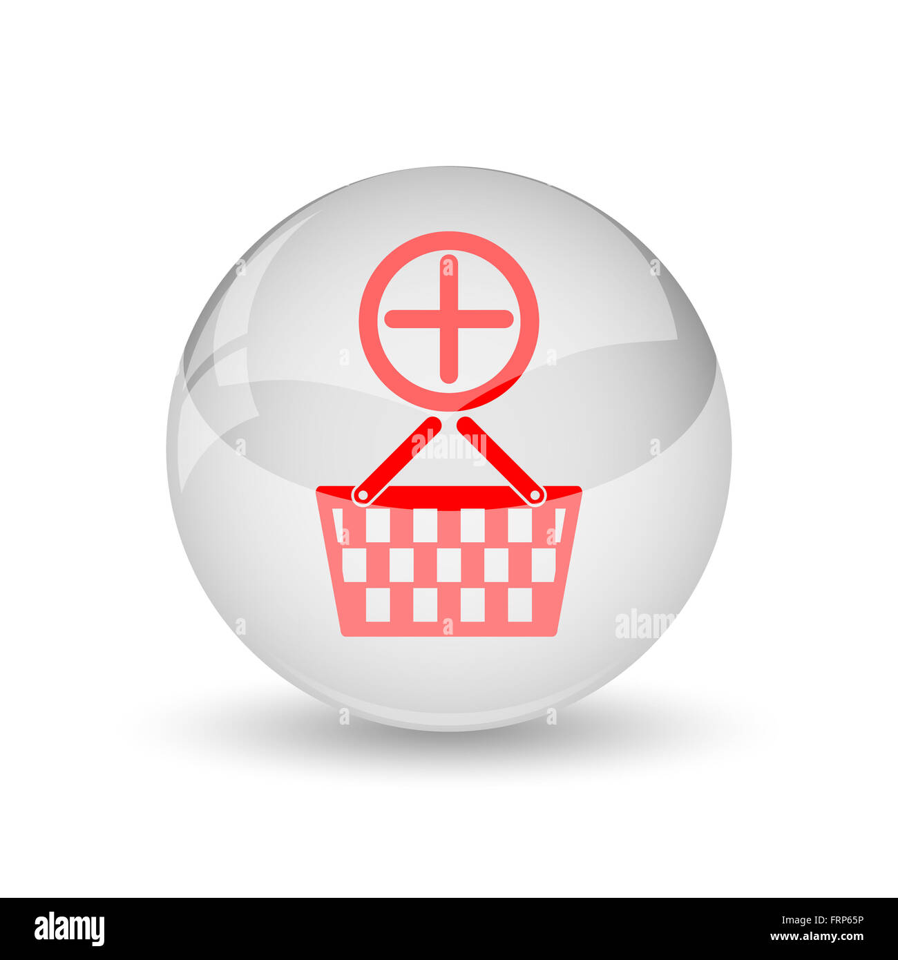 Add to basket icon. Internet button on white background Stock Photo - Alamy