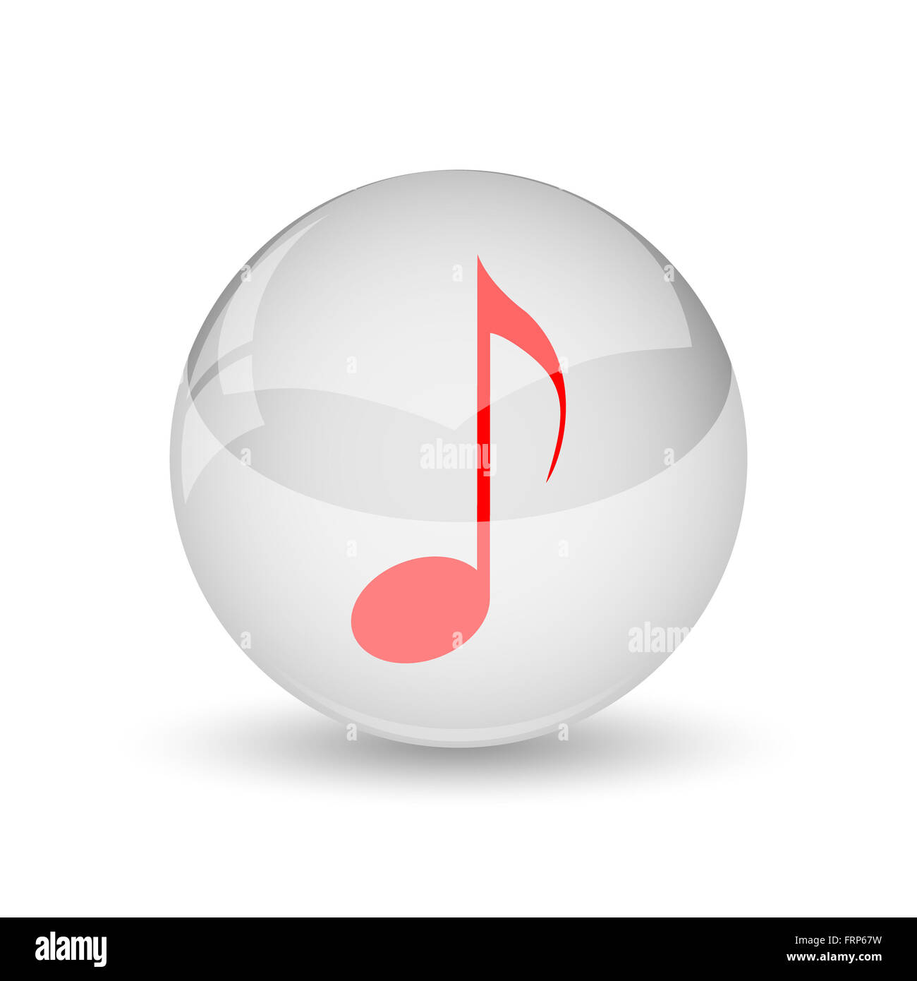 Musical note icon. Internet button on white background Stock Photo - Alamy