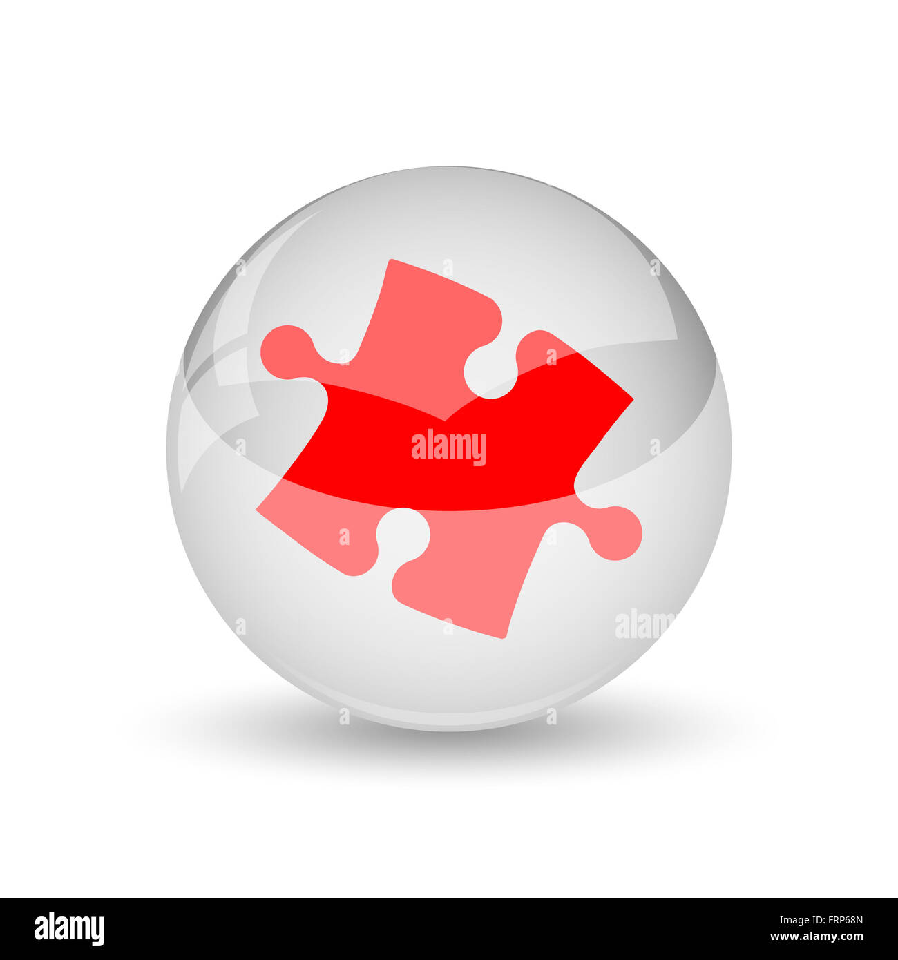 Puzzle piece icon. Internet button on white background Stock Photo - Alamy