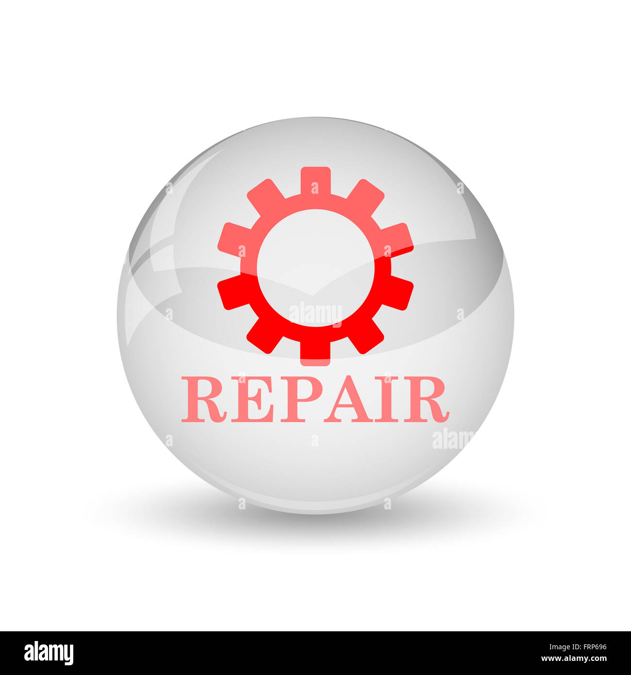 Repair icon. Internet button on white background Stock Photo - Alamy