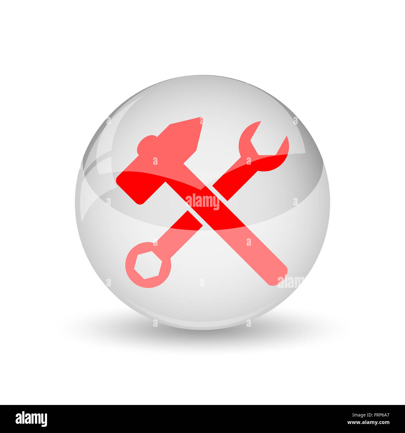 Tools icon. Internet button on white background Stock Photo - Alamy