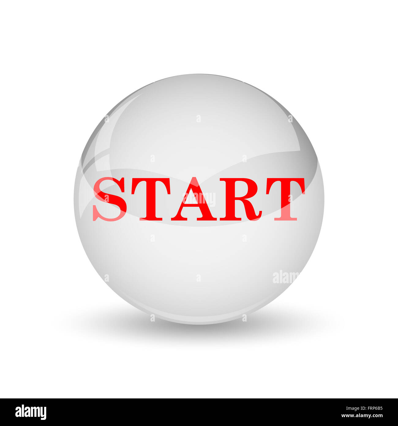 Start icon. Internet button on white background Stock Photo - Alamy