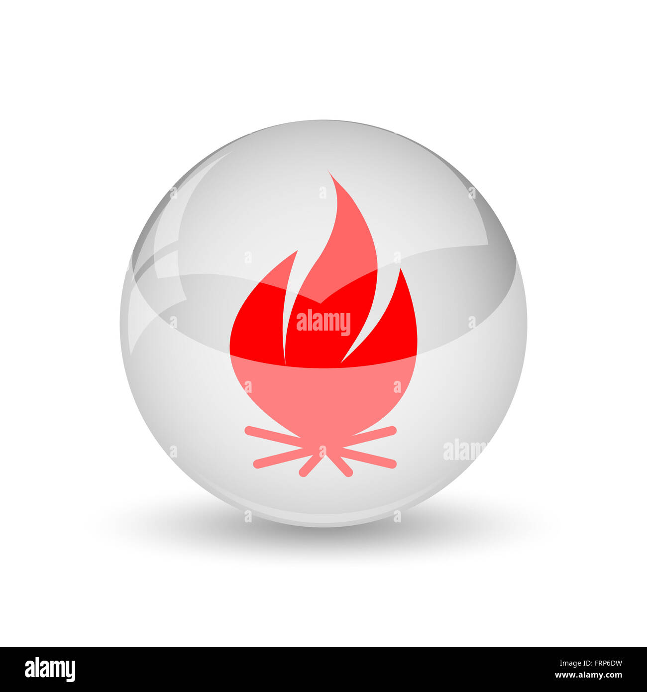 Fire icon. Internet button on white background Stock Photo - Alamy