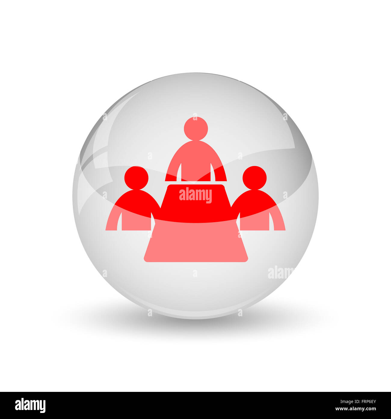 Meeting room icon. Internet button on white background Stock Photo - Alamy