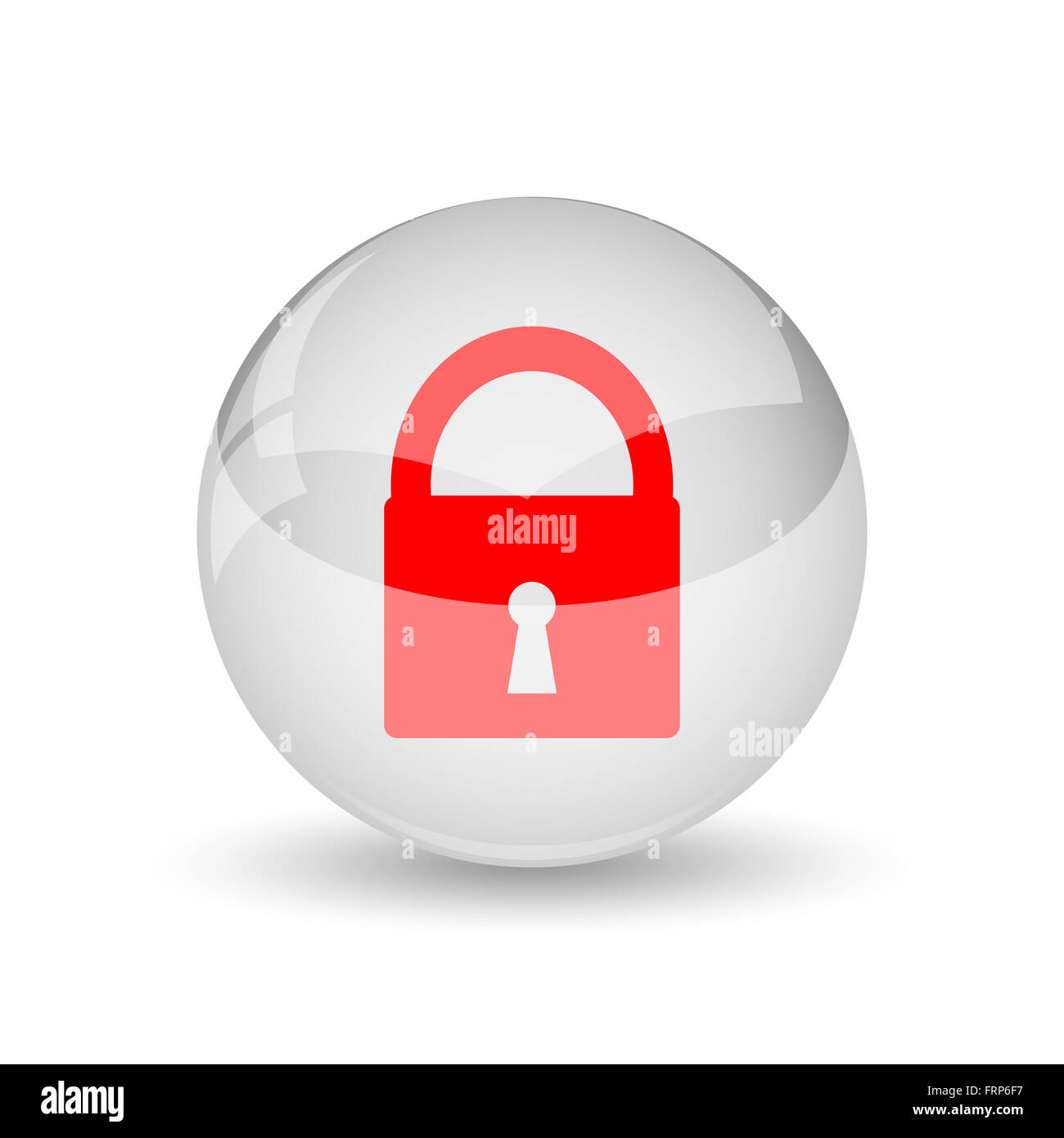 Lock icon. Internet button on white background Stock Photo - Alamy