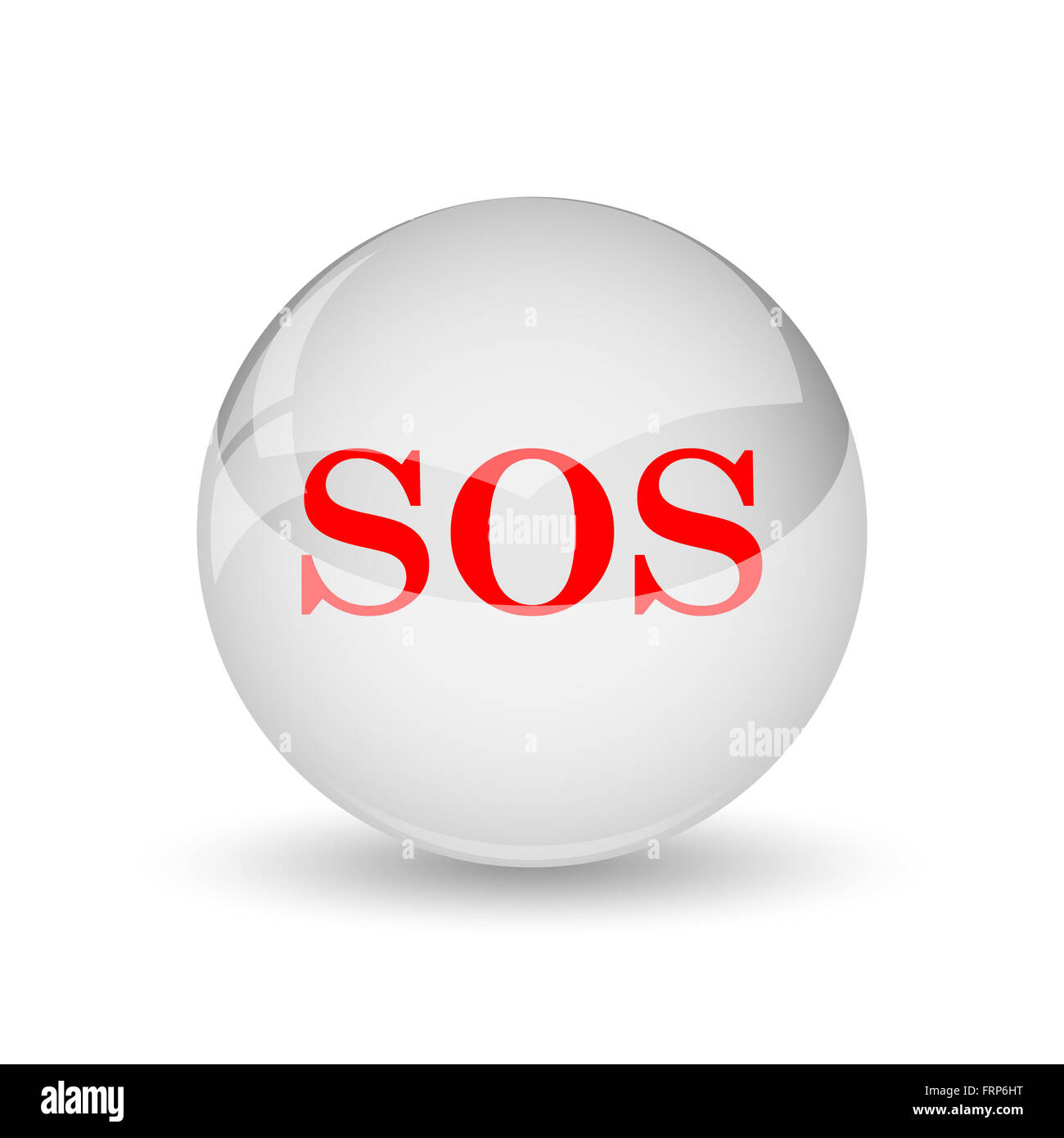 SOS icon. Internet button on white background Stock Photo - Alamy