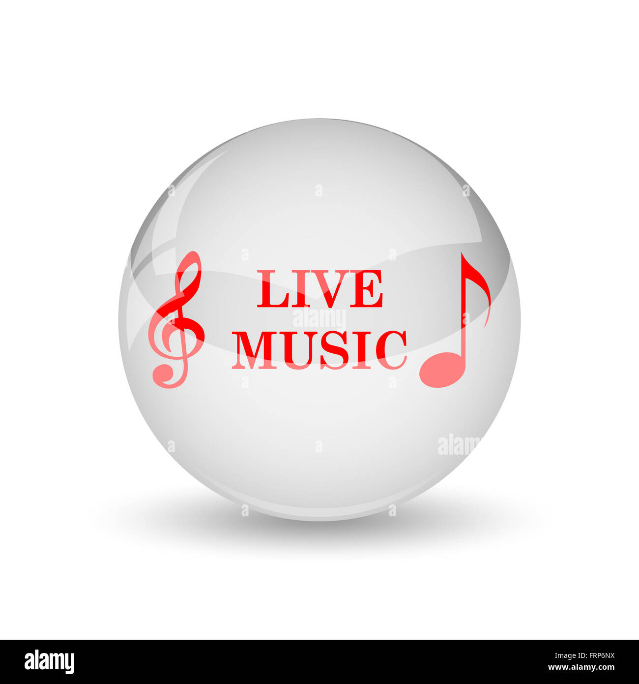 Live music icon. Internet button on white background Stock Photo - Alamy