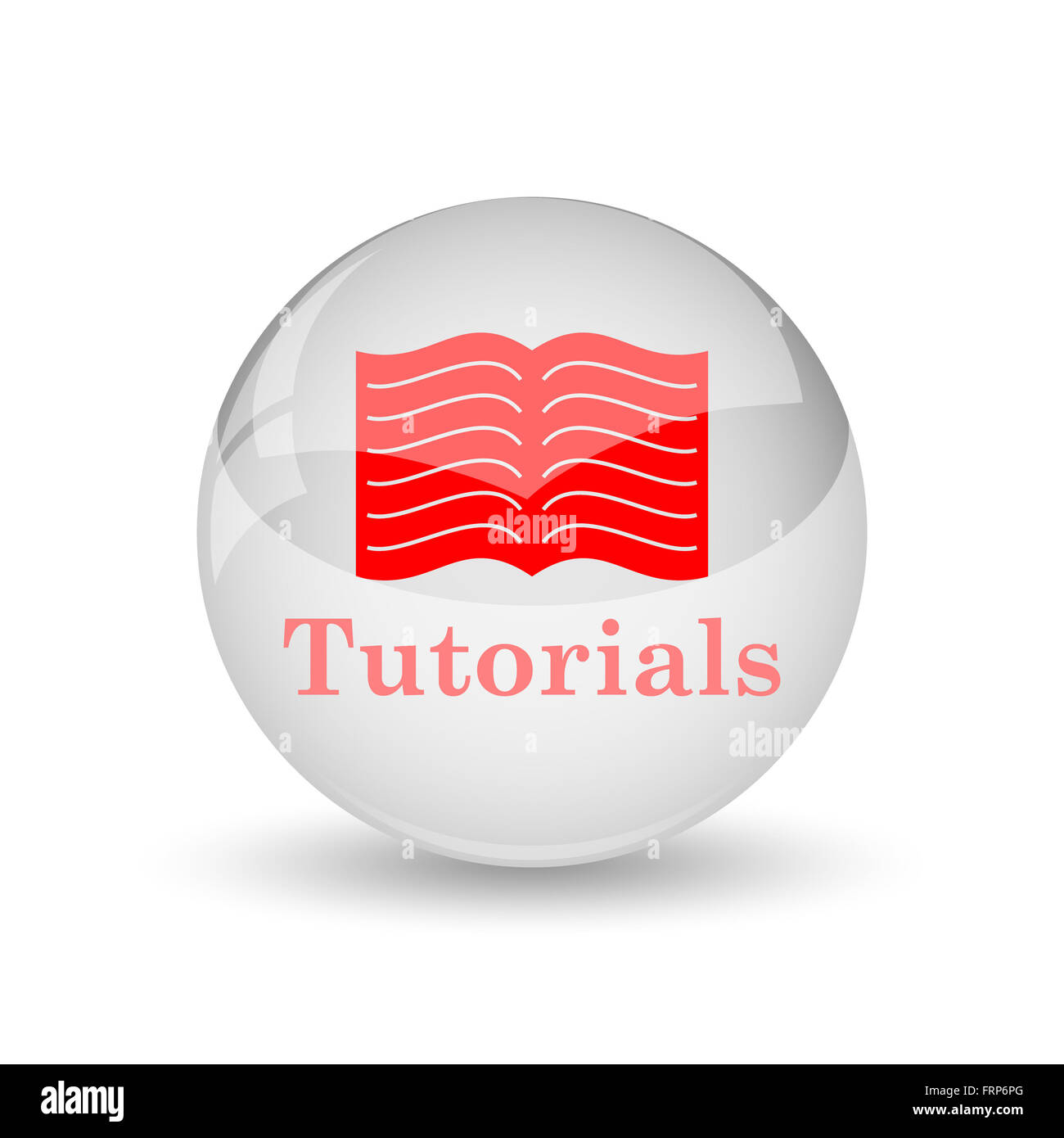 Tutorials icon. Internet button on white background Stock Photo - Alamy