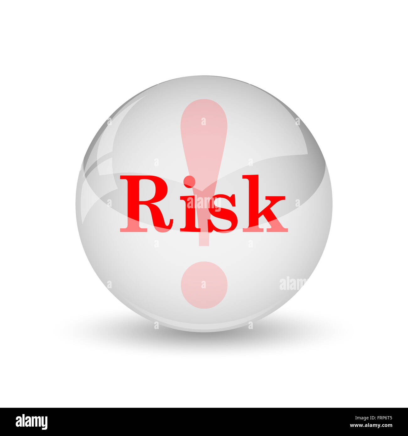 Risk icon. Internet button on white background Stock Photo - Alamy
