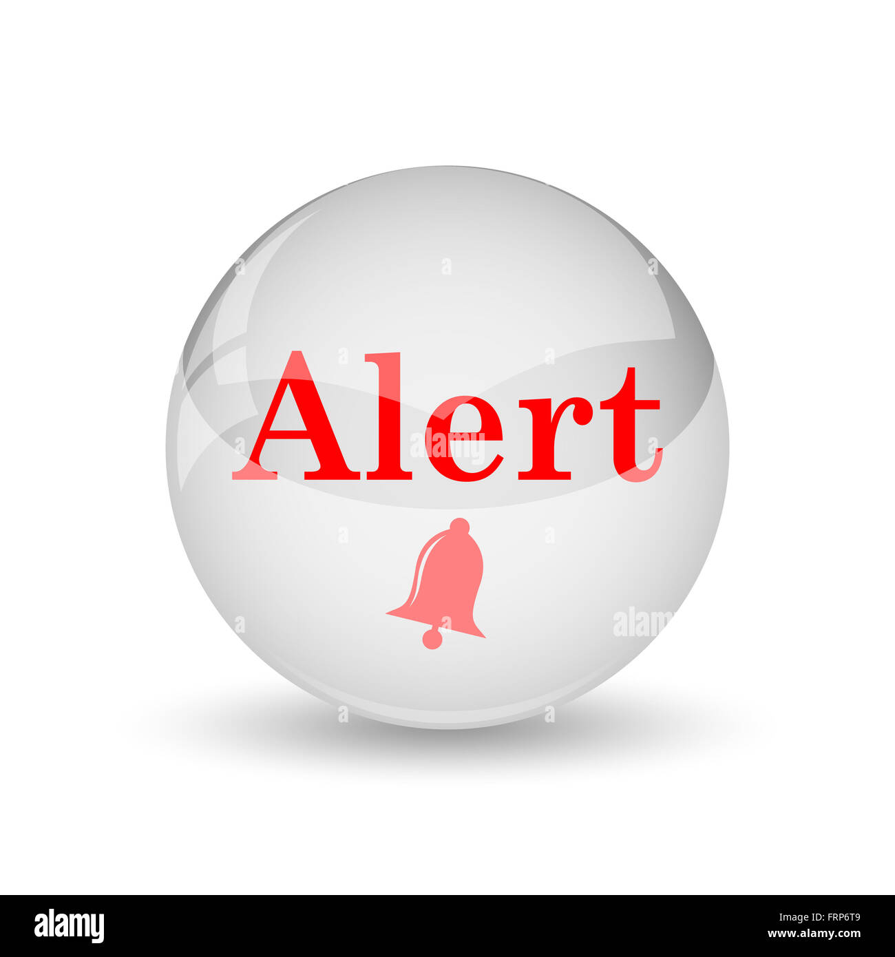 Alert icon. Internet button on white background Stock Photo - Alamy