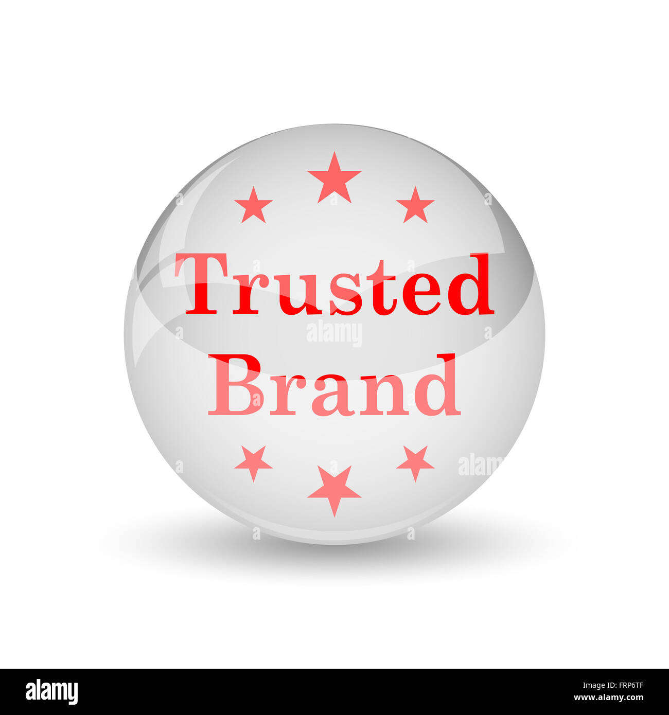Trusted brand icon. Internet button on white background Stock Photo - Alamy