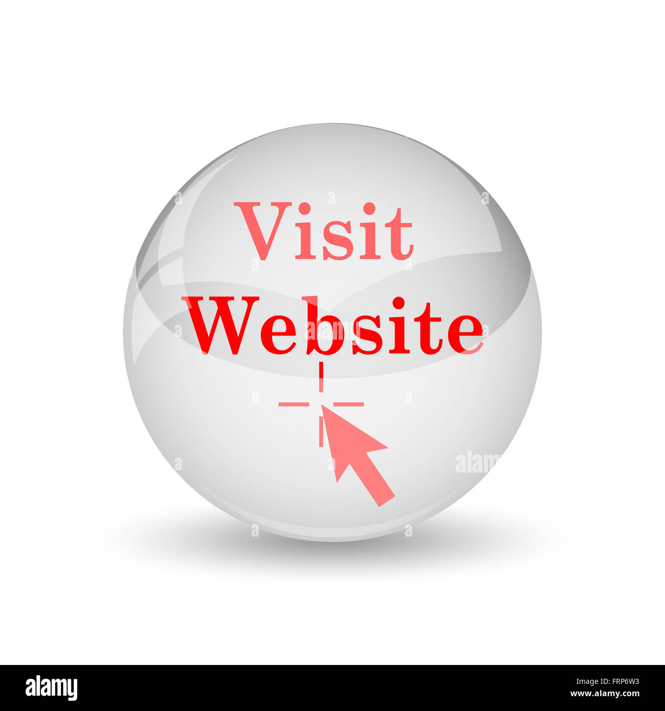 Visit website icon. Internet button on white background Stock Photo - Alamy