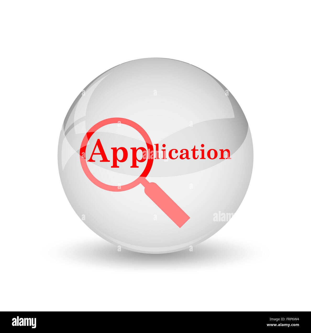 Application icon. Internet button on white background Stock Photo - Alamy