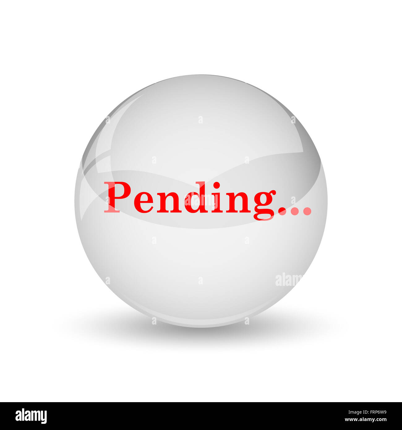 Pending icon. Internet button on white background Stock Photo - Alamy