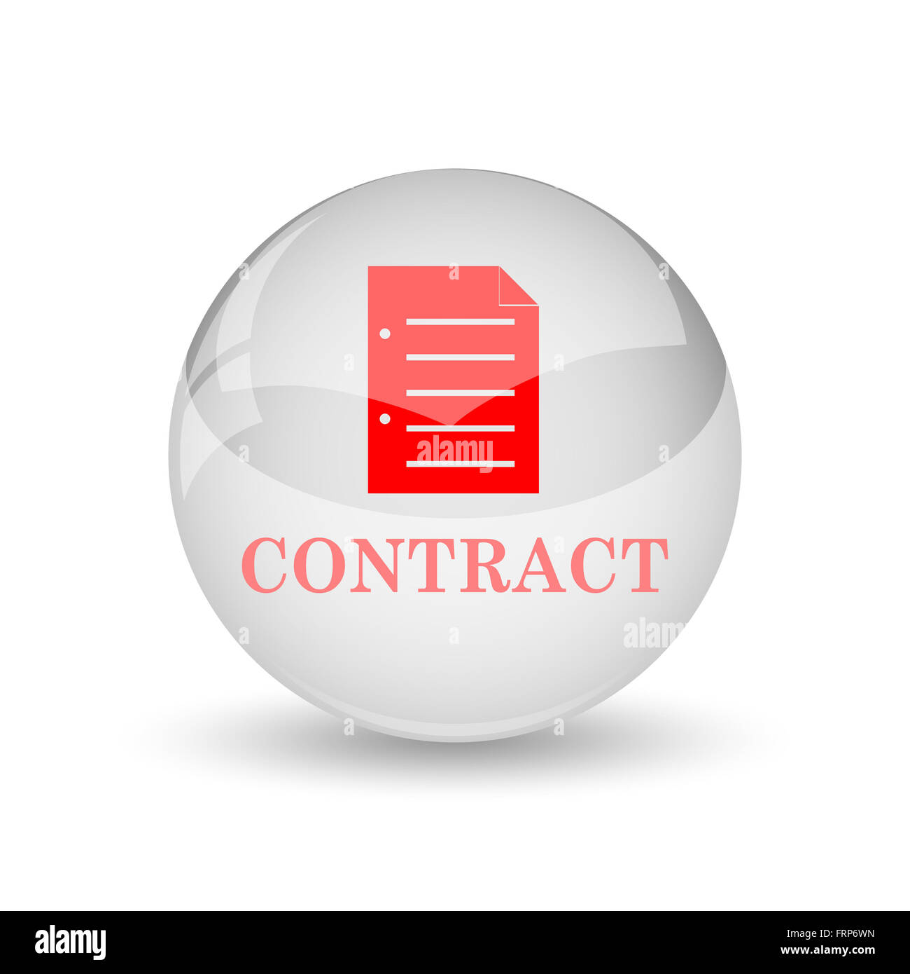 Contract icon. Internet button on white background Stock Photo - Alamy