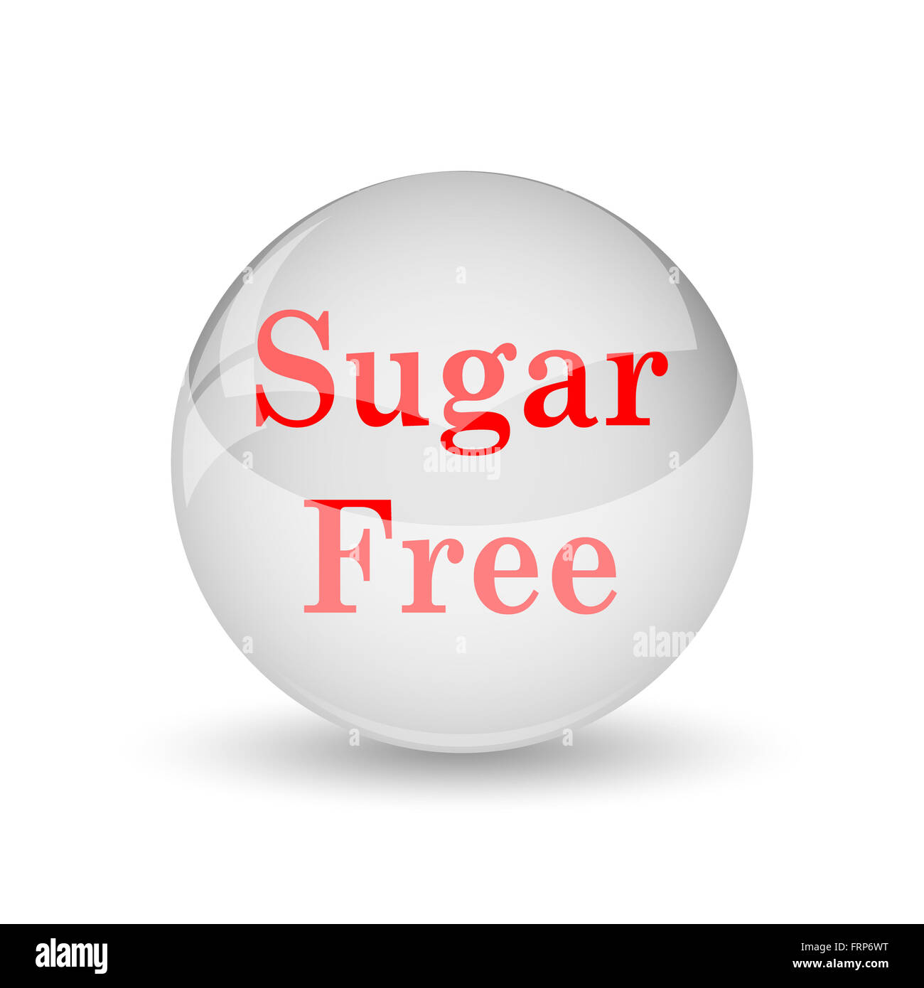 Sugar free icon. Internet button on white background Stock Photo - Alamy