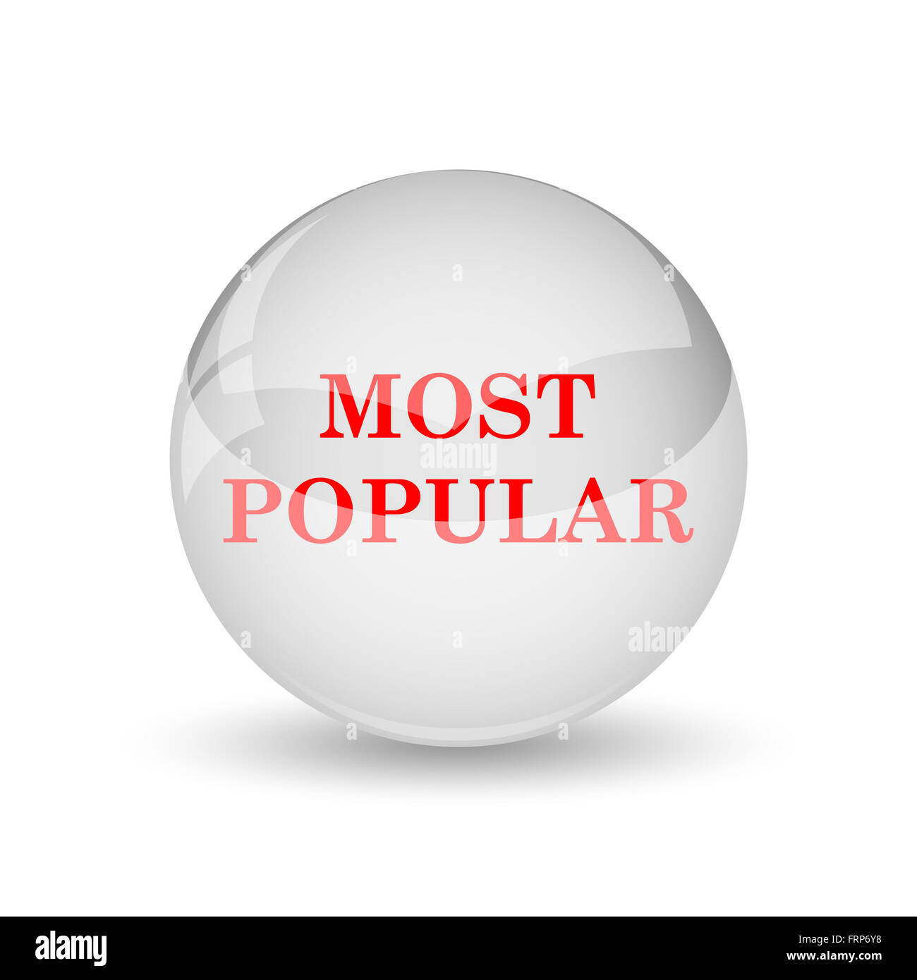Most popular icon. Internet button on white background Stock Photo - Alamy