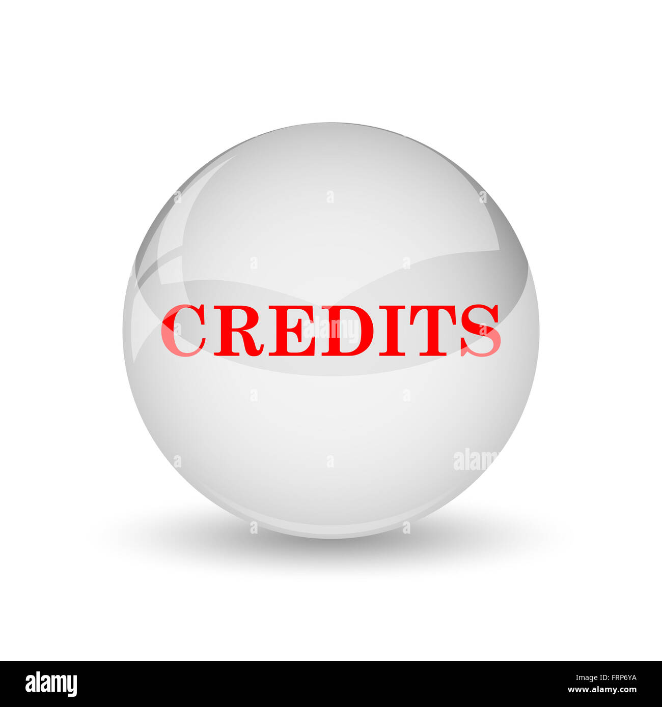 Credits icon. Internet button on white background Stock Photo - Alamy